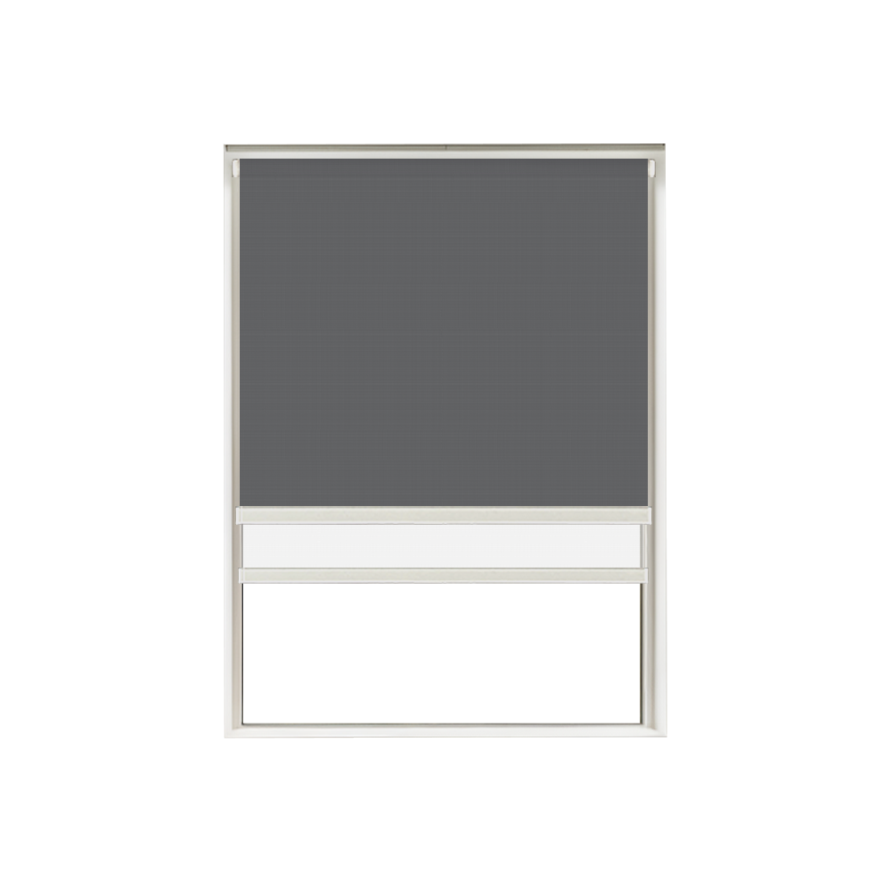 Coal Dust Blockout + Sun Screen Dual-Roller Blind | Made To Measure ...
