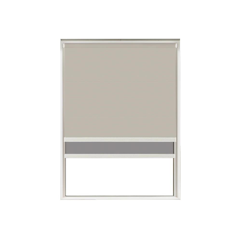 Wheat Blockout + Sun Screen Dual-Roller Blind | Made To Measure ...